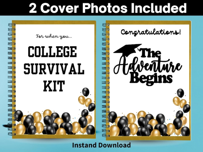 Graduation Gift Card Book Printable, College Survival Kit Gift, College ...