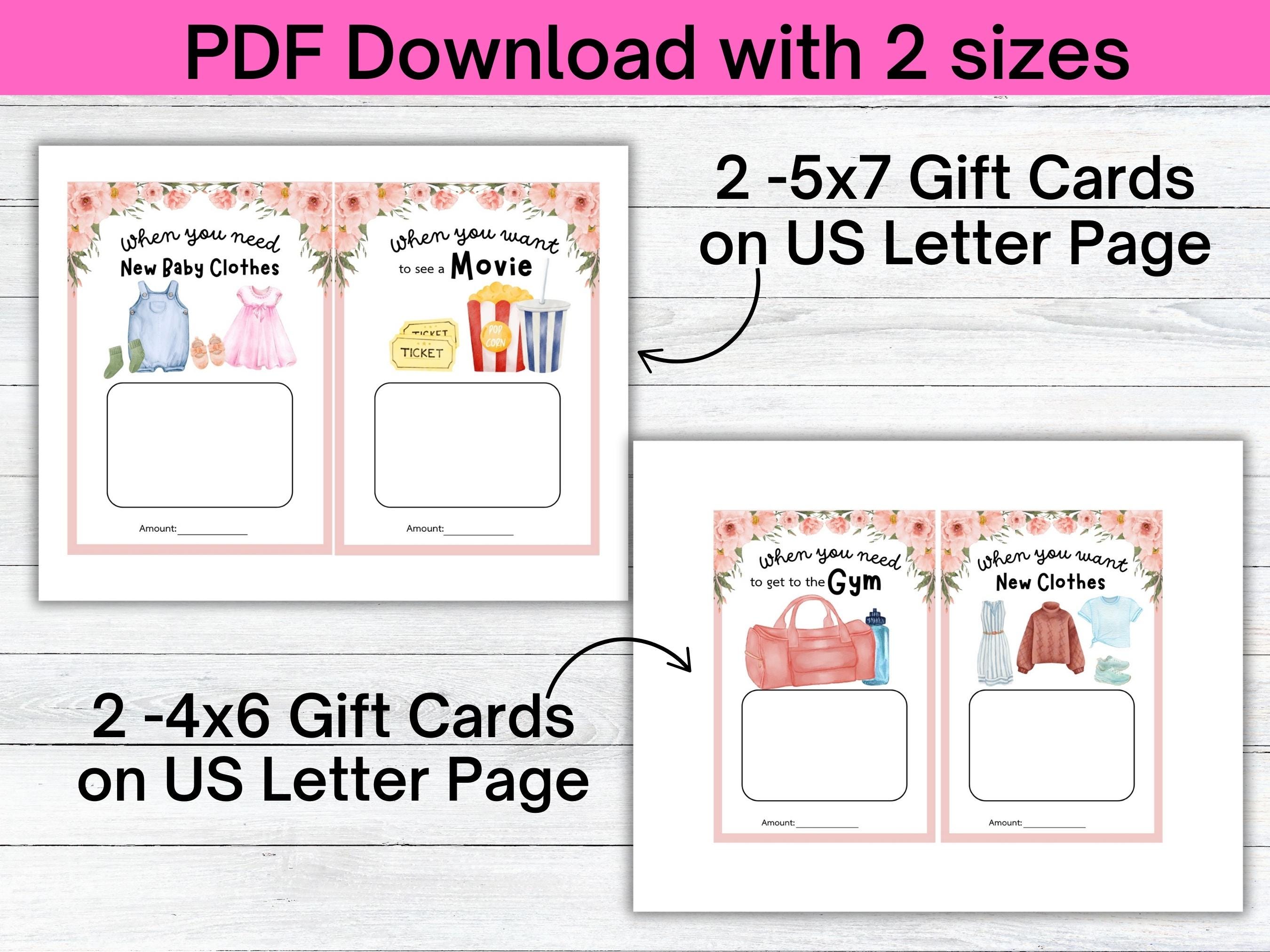 New Mom Gift Card Book Printable, First Time Mom Gift, Expecting Mom ...