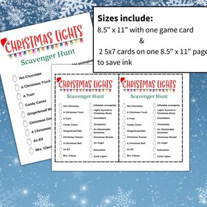 Christmas Lights Scavenger Hunt Printable, Christmas Scavenger Hunt ...