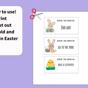 Easter Egg Coupons Printable, Easter Egg Hunt, Easter Bunny Coupons ...