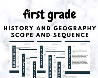 Homeschool First Grade Full Curriculum Scope and Sequence Printable ...