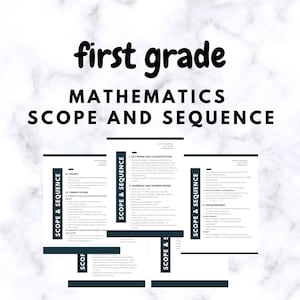 Homeschool First Grade Full Curriculum Scope and Sequence Printable ...