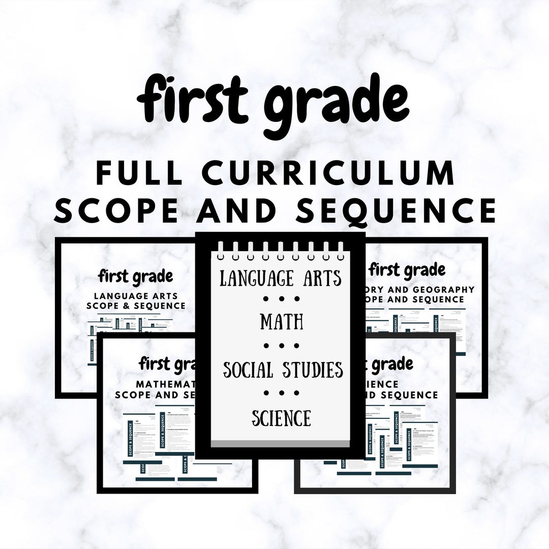 Homeschool First Grade Full Curriculum Scope and Sequence Printable ...