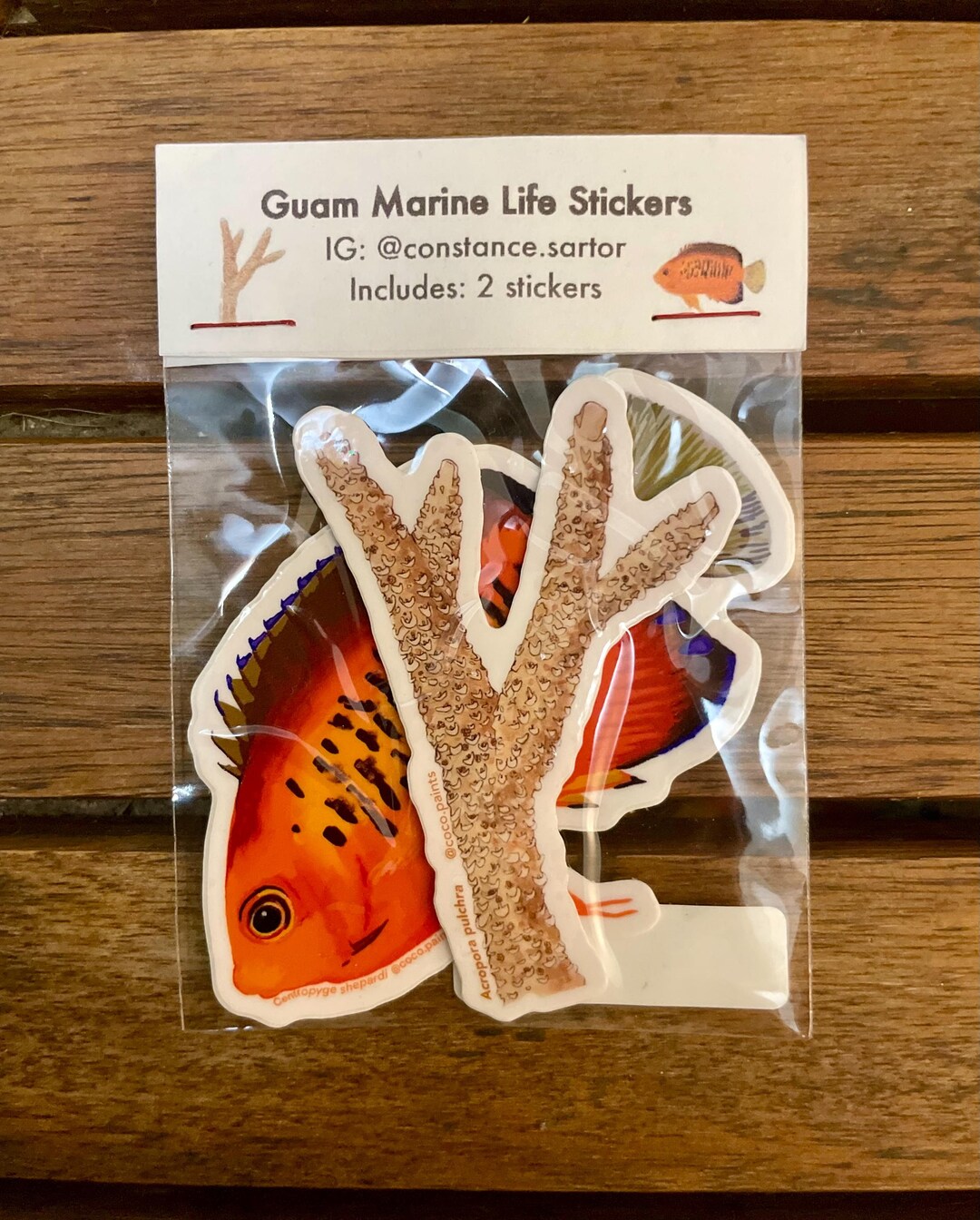 Guam Marine Life Sticker Pack (2 Stickers) - Etsy