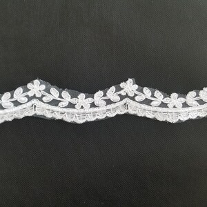 Thin Embroidered Lace Edge Trim, per Yard, Wedding Applique DIY Sewing ...