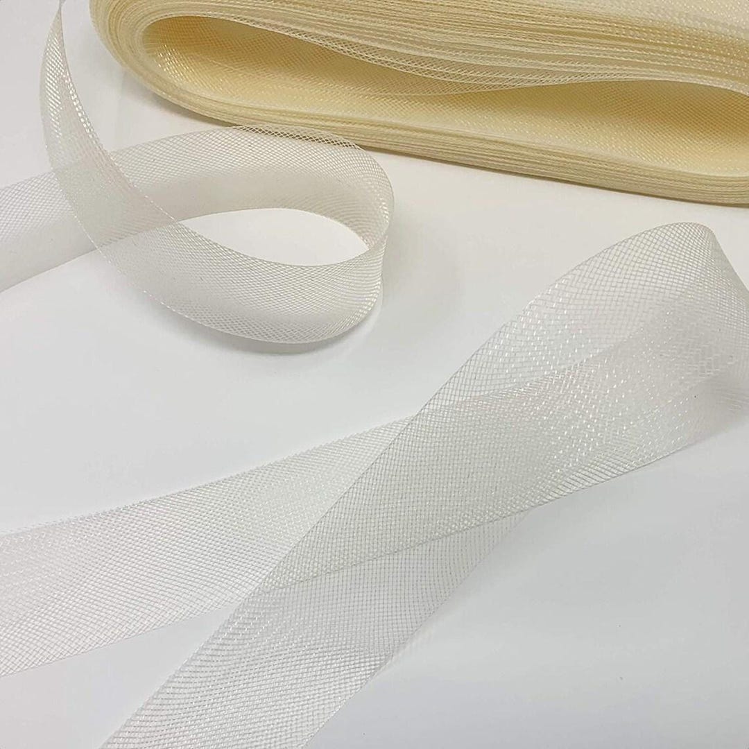 5 or 10 Yards of 2 Inch Ivory Soft Crinoline, Horsehair Trim for Veils ...