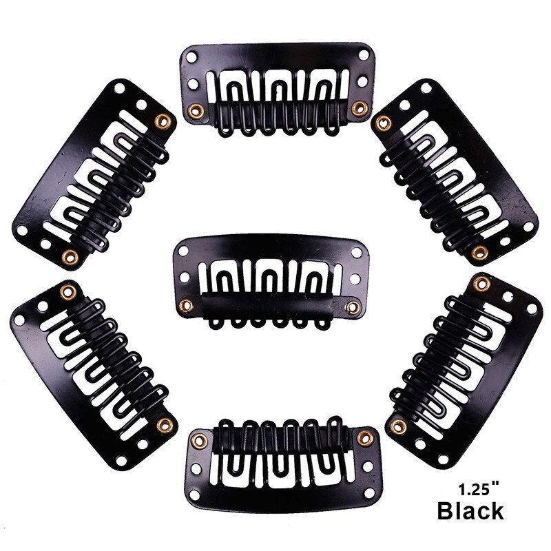 10 or 25 Count Black Wig Clips for Wigs Toupees Hairpieces - Etsy