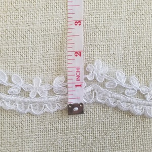 Thin Embroidered Lace Edge Trim, per Yard, Wedding Applique DIY Sewing ...