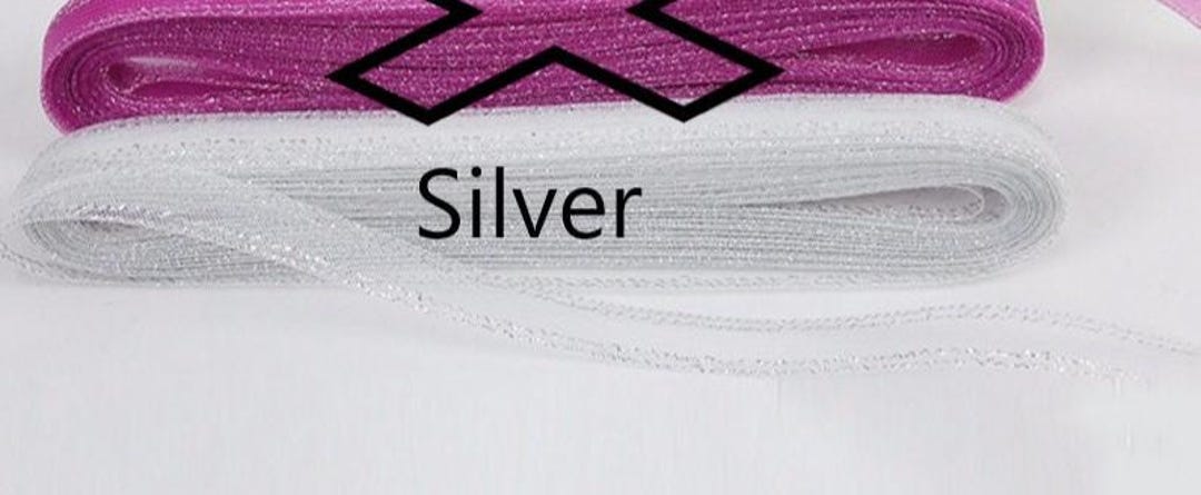 Silver Sparkle Crinoline Trim: 1-inch Wide, 25 Yards - Etsy