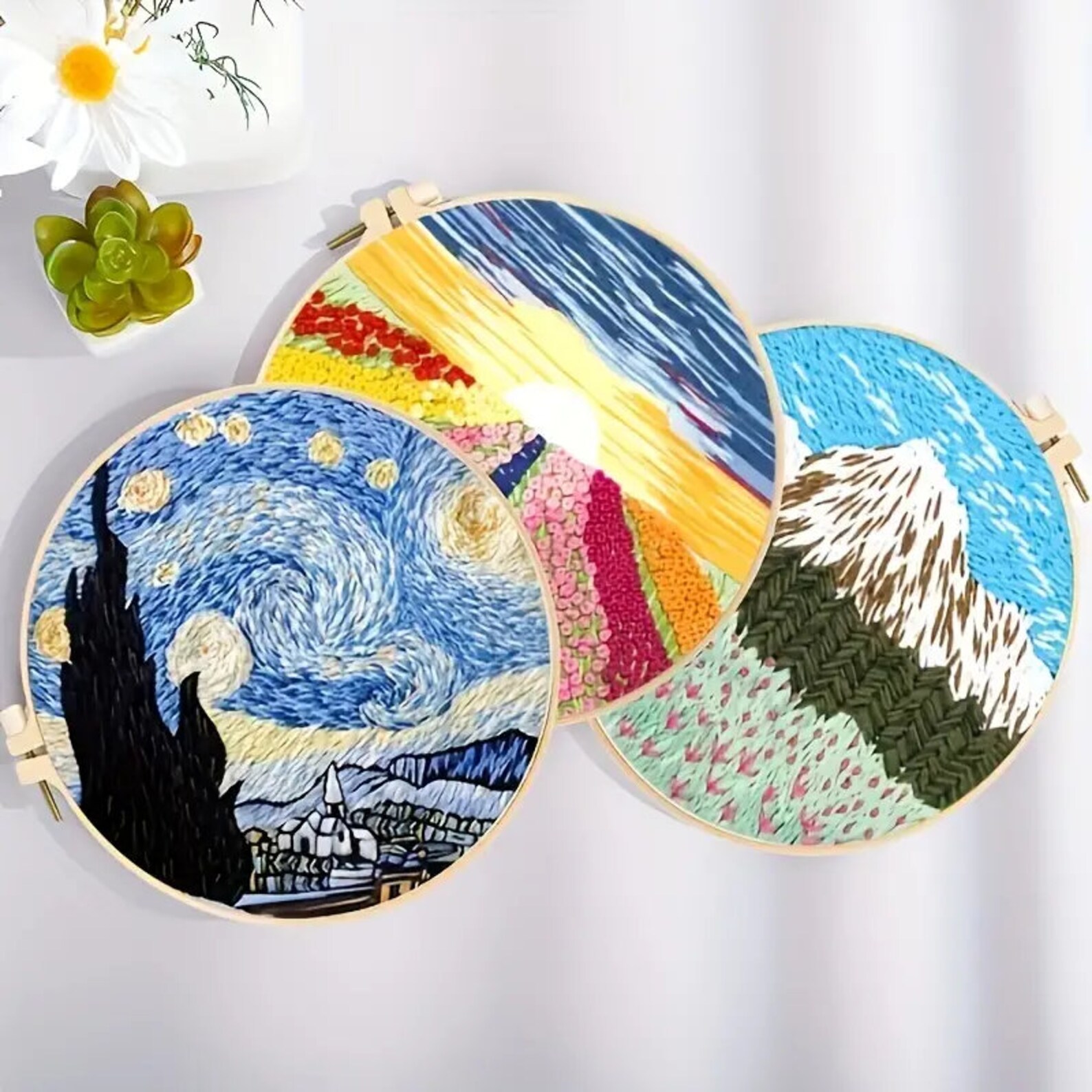 DIY Landscape Embroidery Kit I Complete Needlepoint Kit I Embroidery ...