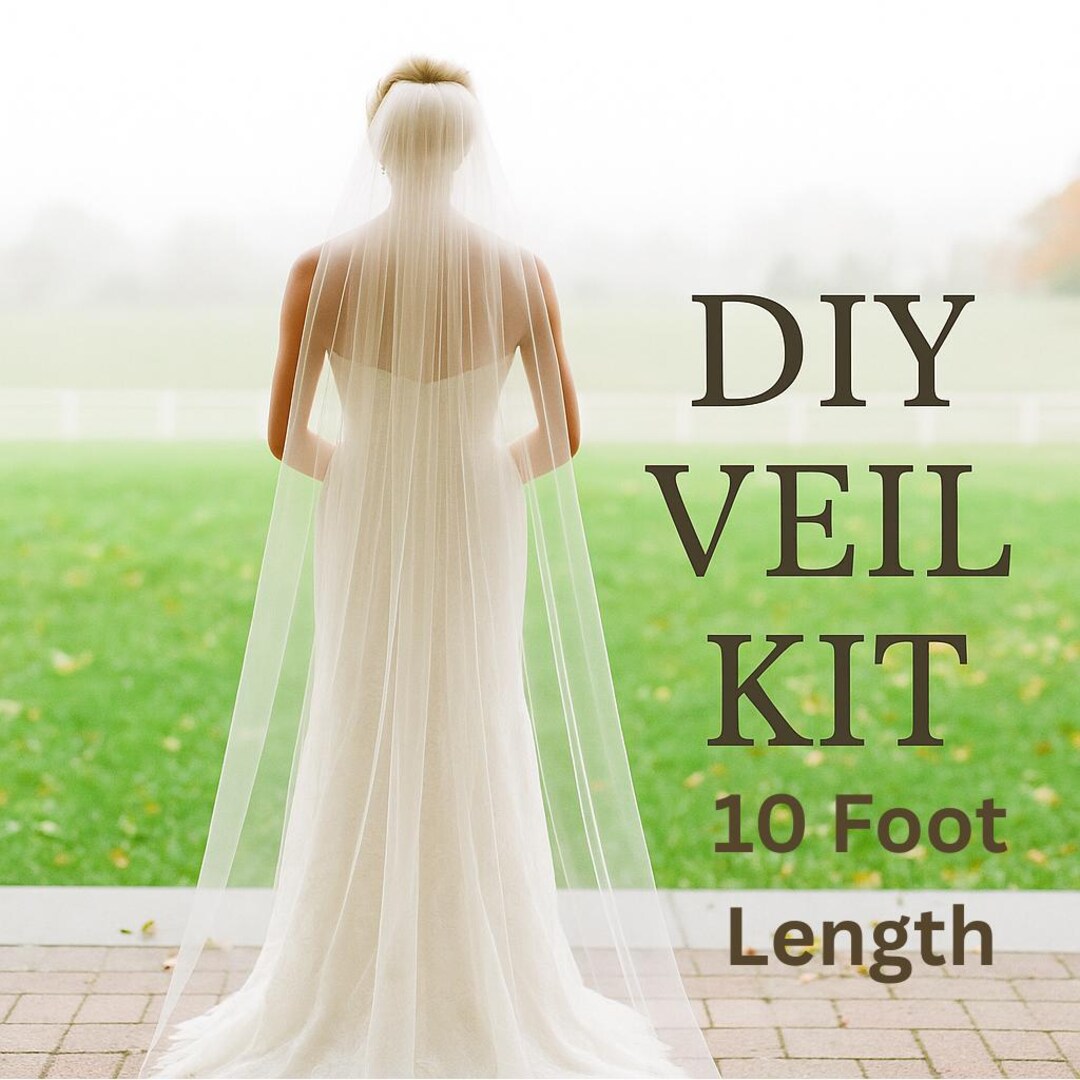 10 Foot Cathedral Length DIY Bridal Veil Kit – Make Your Own Wedding ...
