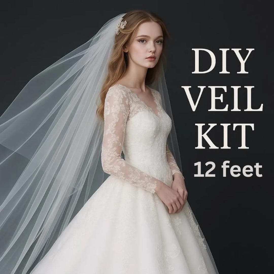 10 Foot Cathedral Length DIY Bridal Veil Kit – Make Your Own Wedding ...