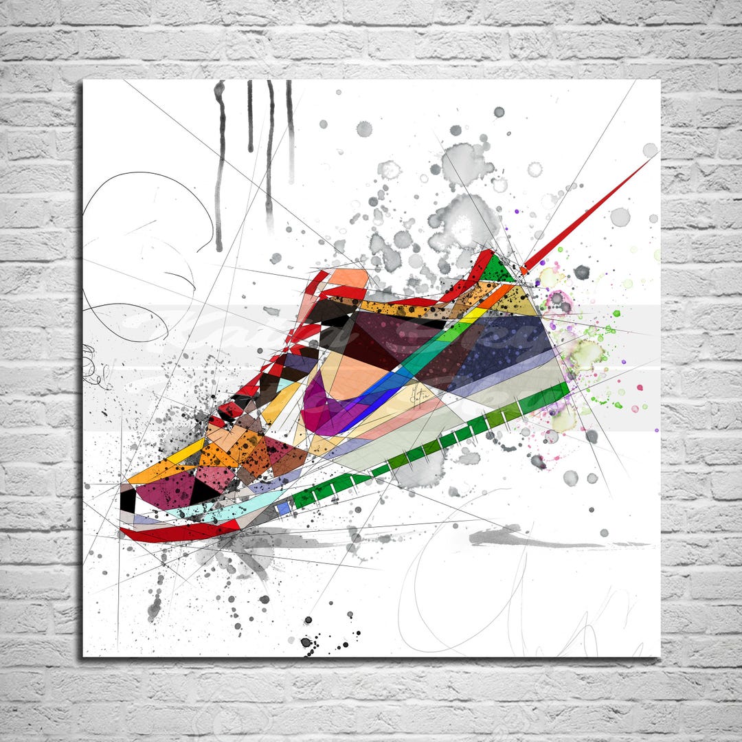 SNEAKERS ART Dunks Canvas Print Abstract Contemporary Wall Art // SNK ...