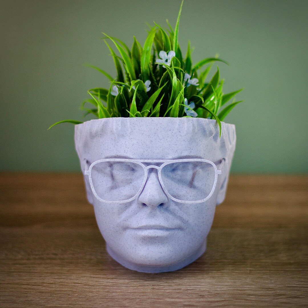 Dwight Head Planter - Custom Face Pot, Funny TV Show Decor, Unique ...