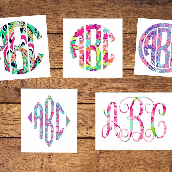 Monogram Sticker - Etsy