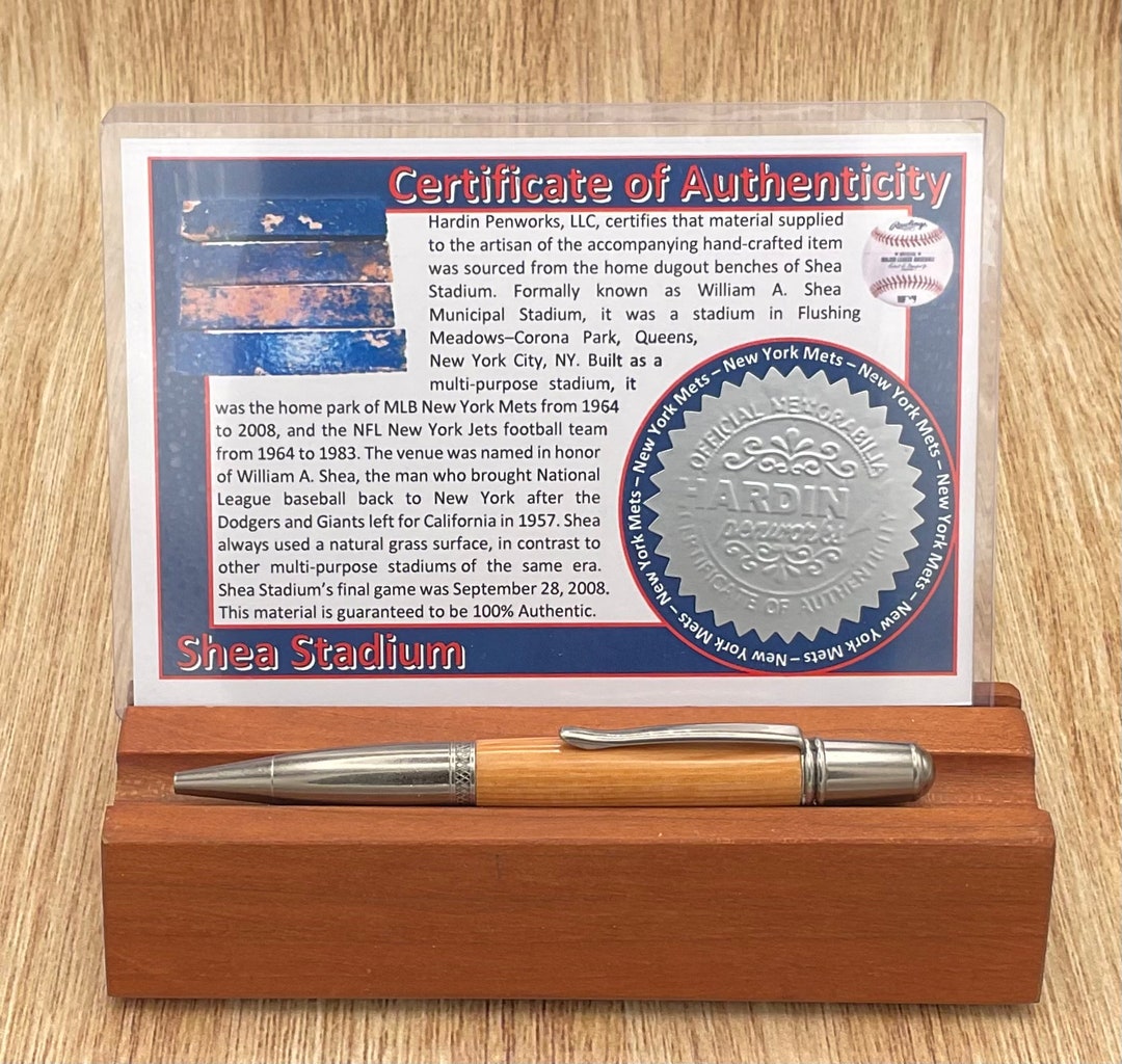 Shea Stadium Pen made With Wood From a Authentic Shea Stadium - Etsy