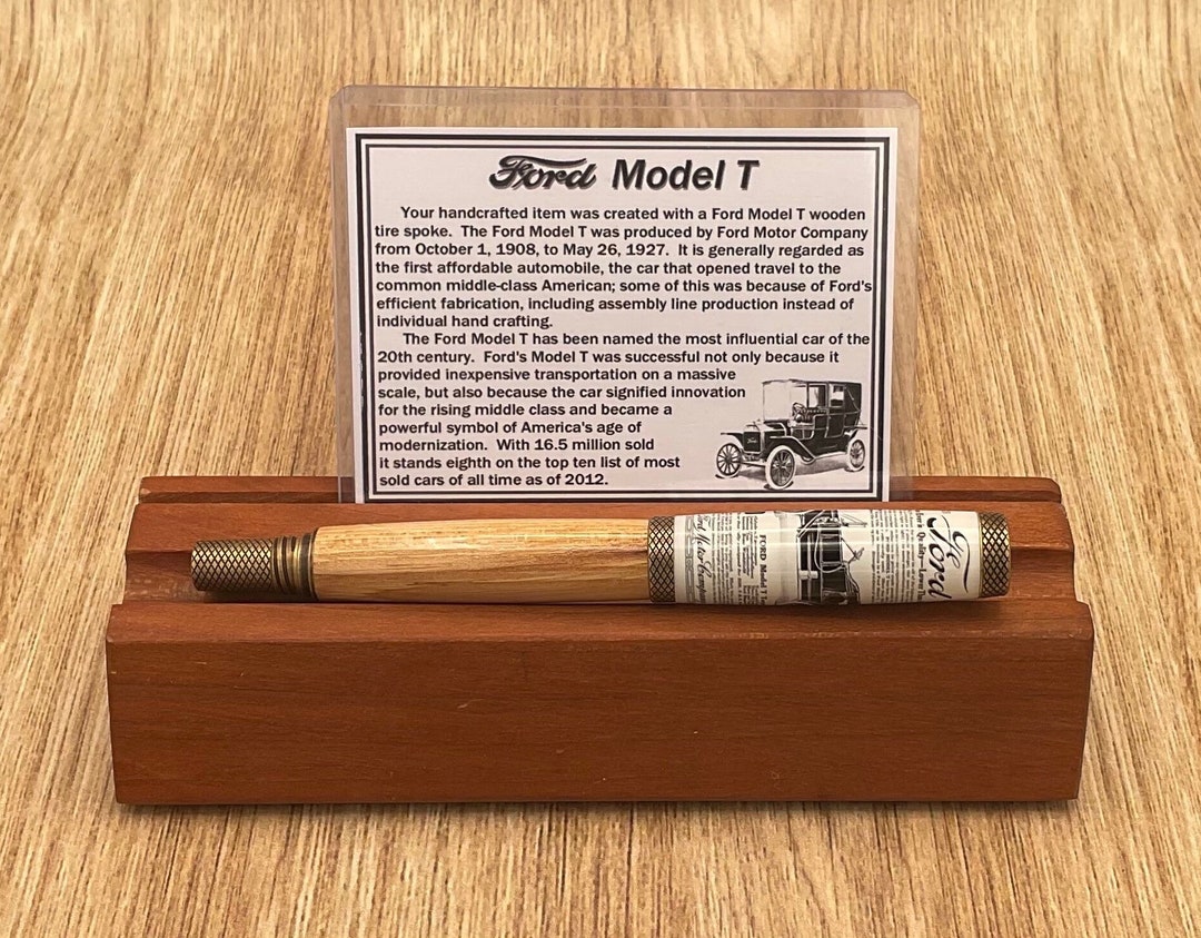 Ford Model T Pen made With Wood From a Ford Model T Tire Spoke and Cap ...
