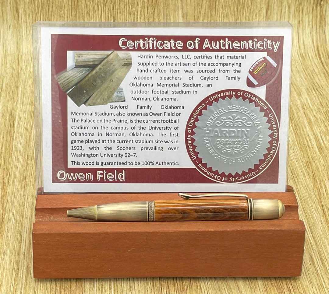 Owen Field Antique Brass Pen (made With Wood From an Authentic Owen ...