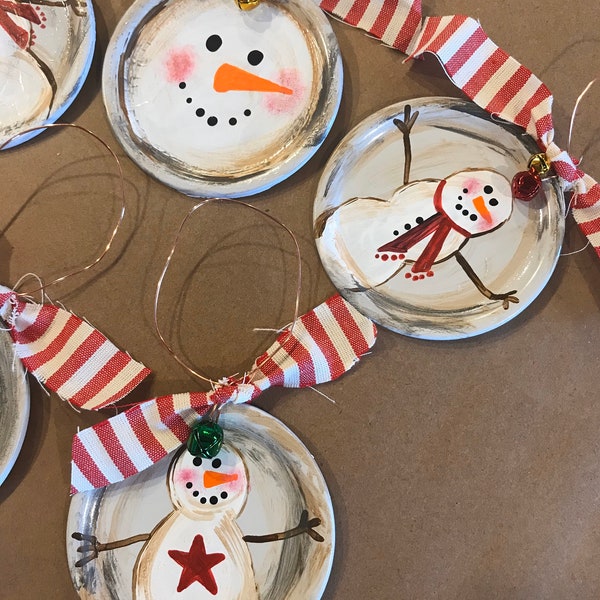 Mason Jar Lid Ornaments - Etsy