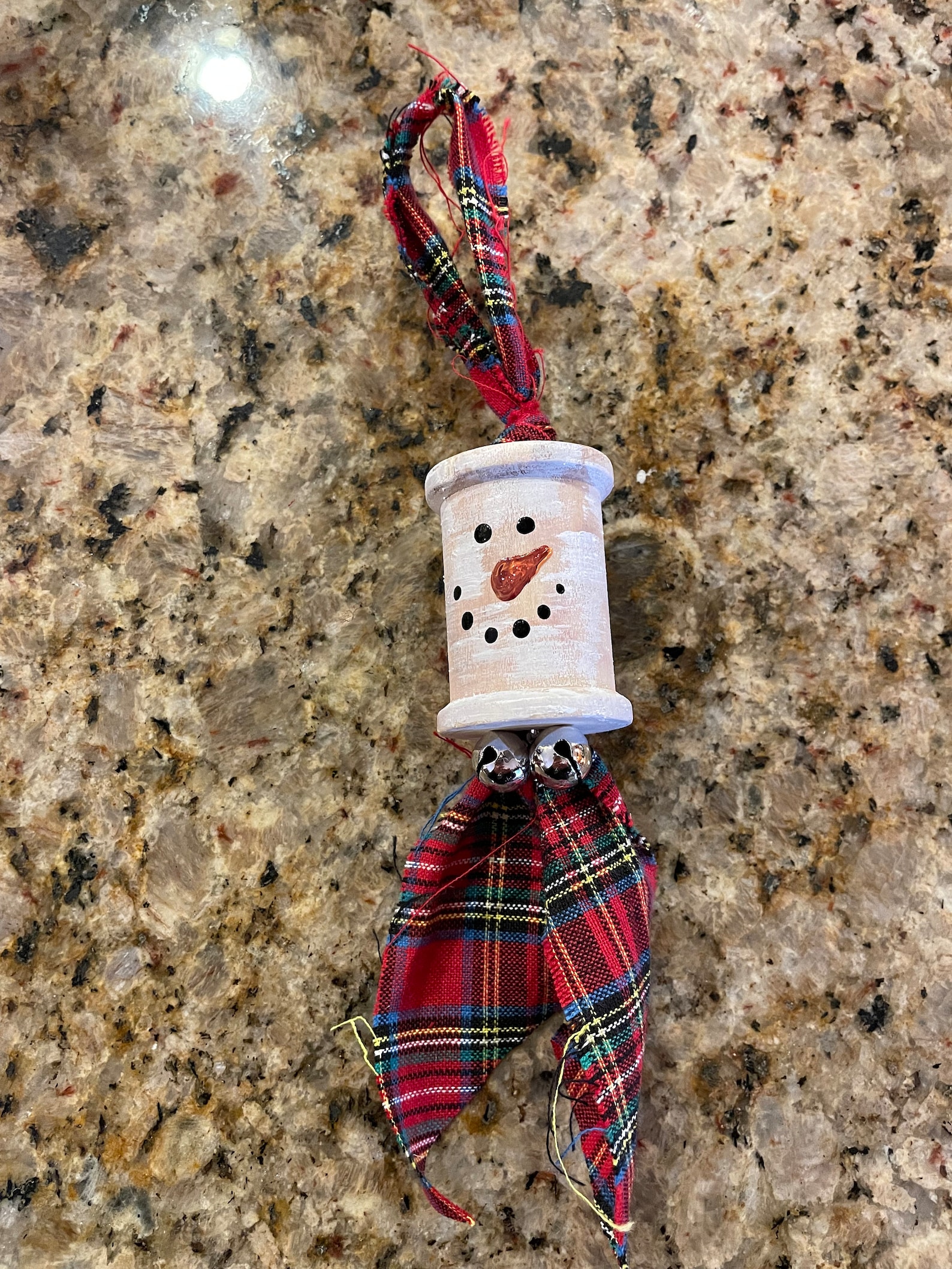 Antiqued Hand-painted Wooden Spool Snowman Ornaments - Etsy