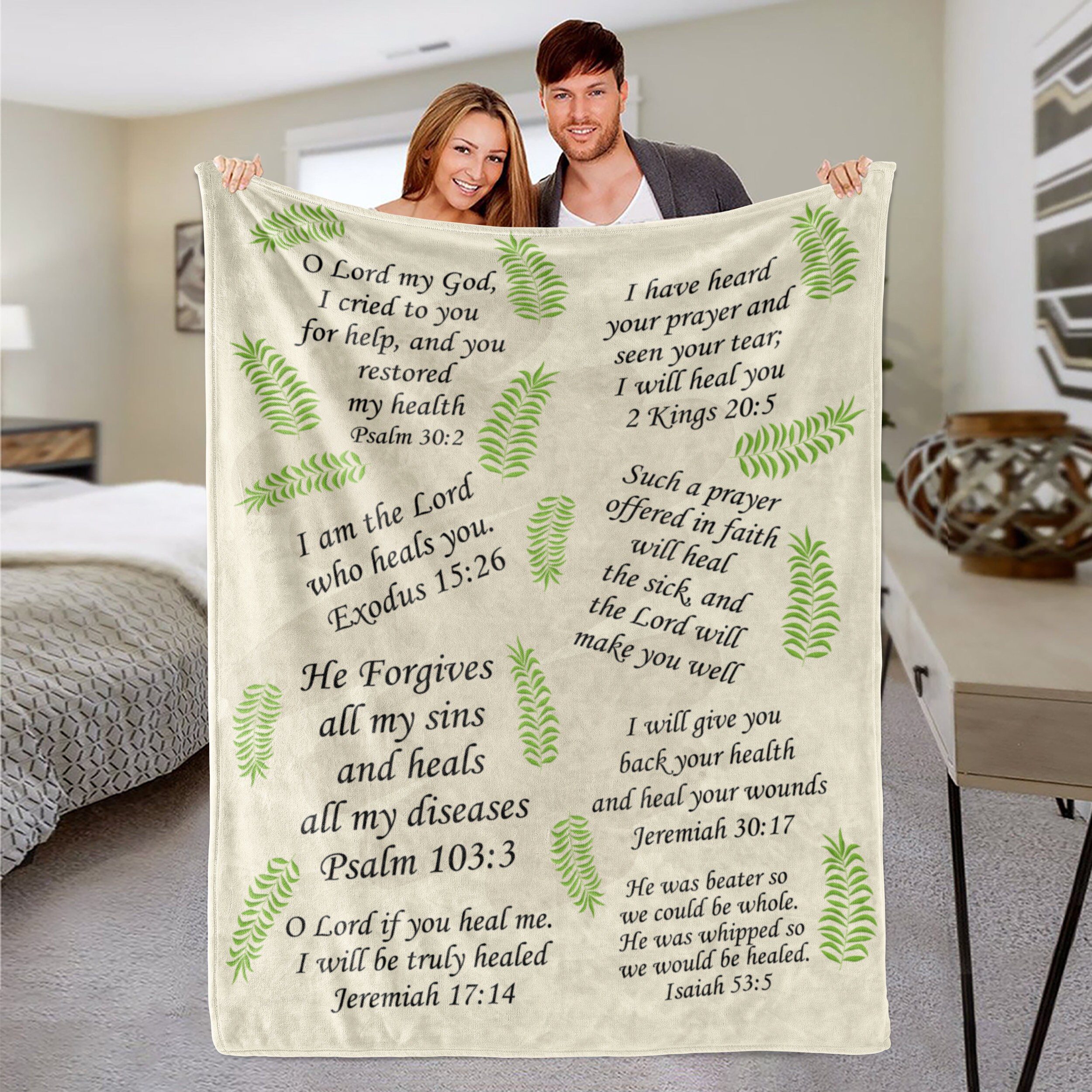 Personalized Bible Verse Blanket: Christian Scripture Throw - Etsy