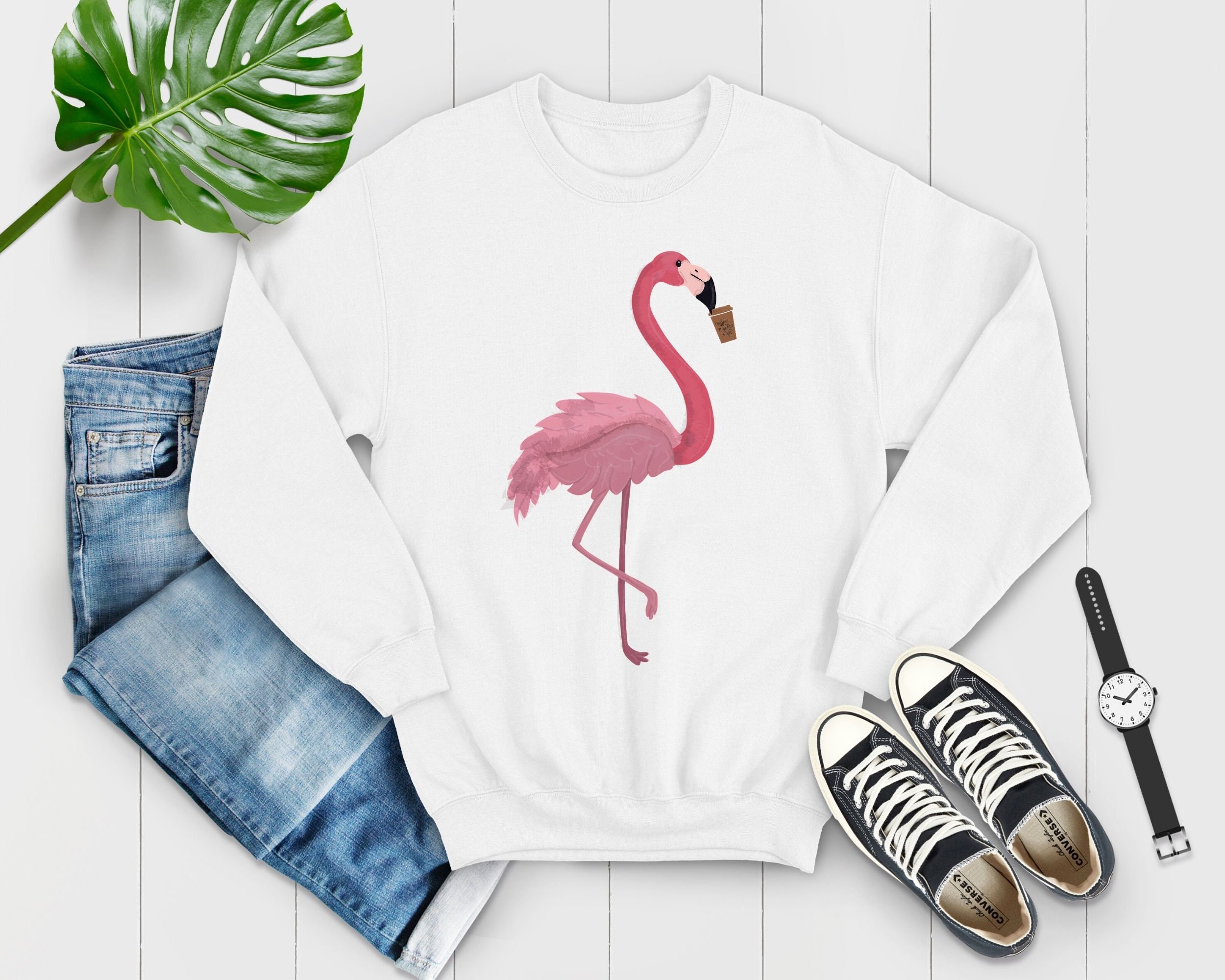 Coffee Flamingo Tshirt Birds Enthusiast Gift Pinkish - Etsy