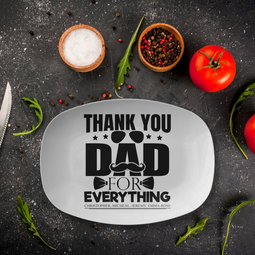Personalized Dad Platter: Father's Day BBQ Gift - Etsy