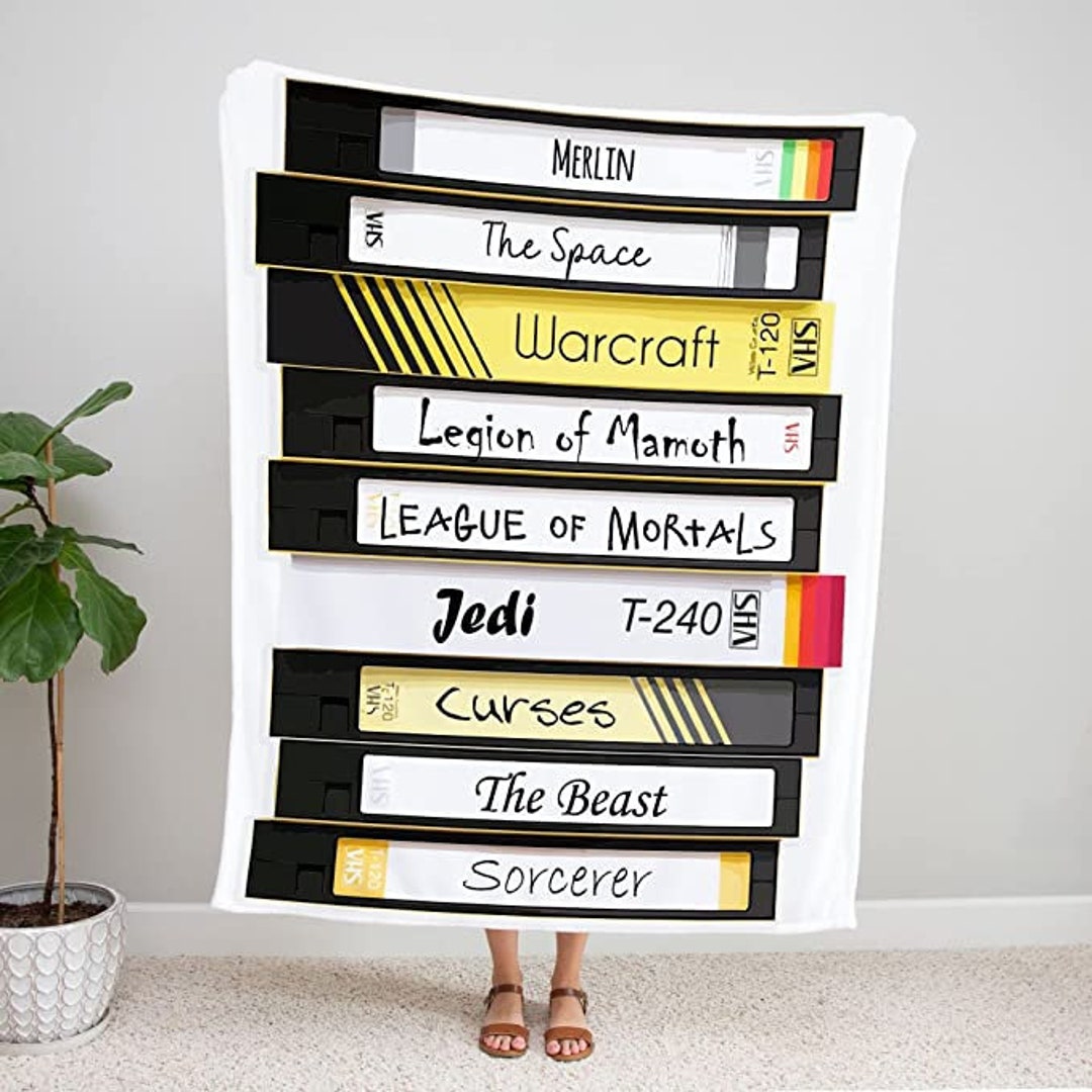 Personalized VHS Names Blanket Customized Movie Films Lover, Name ...