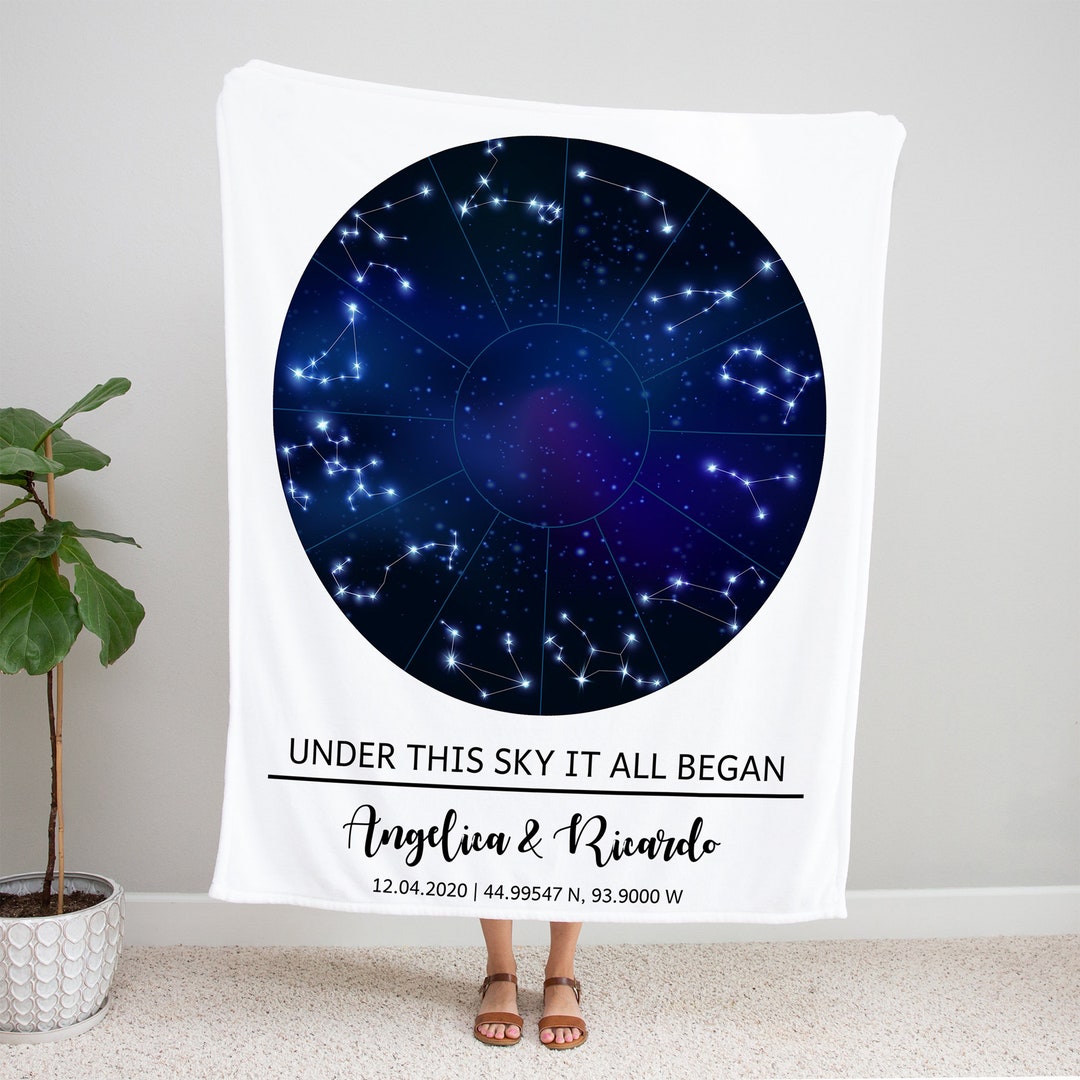 Personalized Constellation Blanket, Wedding Blanket, Gift for ...