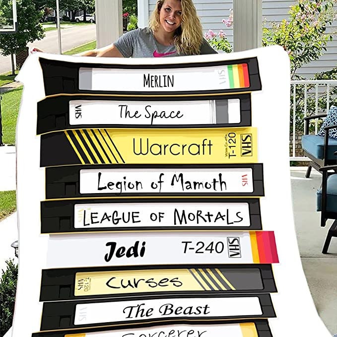 Personalized VHS Names Blanket Customized Movie Films Lover I | Etsy