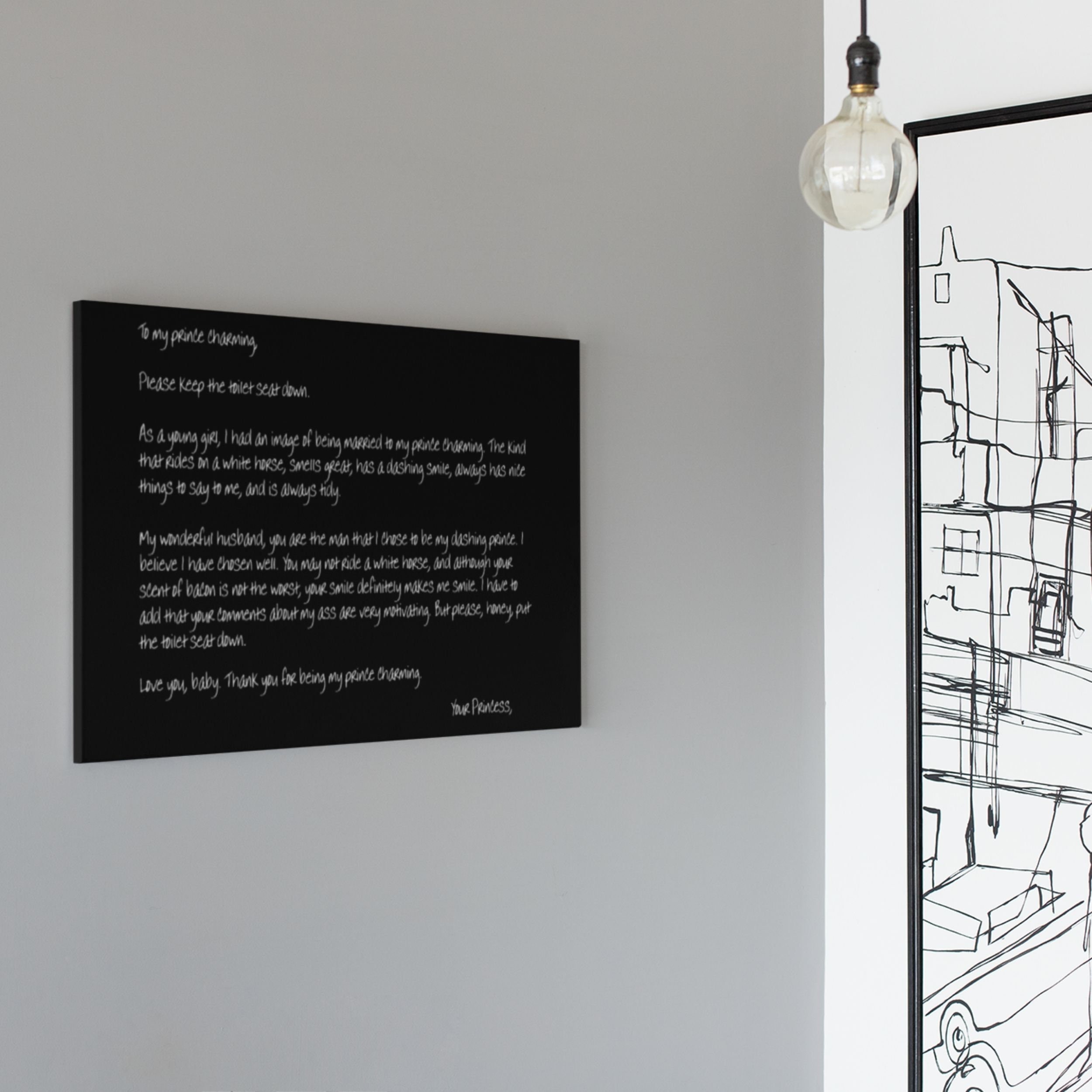 Custom Letter Canvas Print Personalized Living Room Decor | Etsy