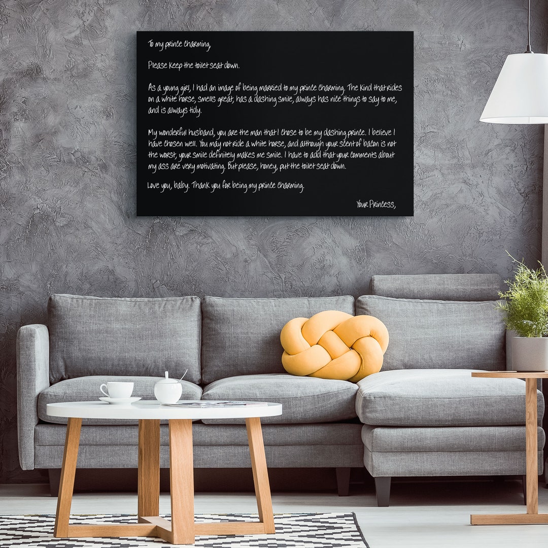 Custom Letter Canvas Print | Personalized Living Room Decor | Custom ...