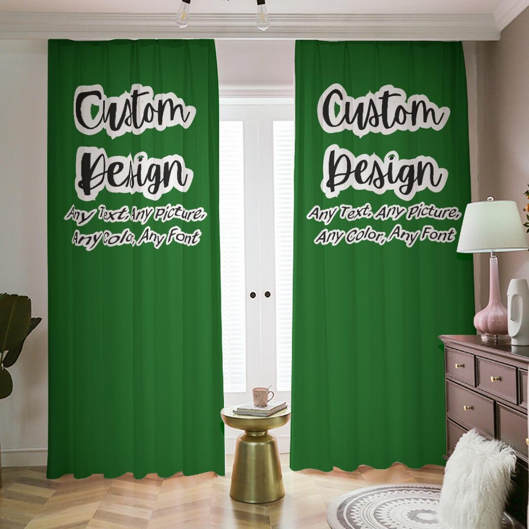 Custom Photo Blackout Curtain Set: Personalized Home Decor - Etsy