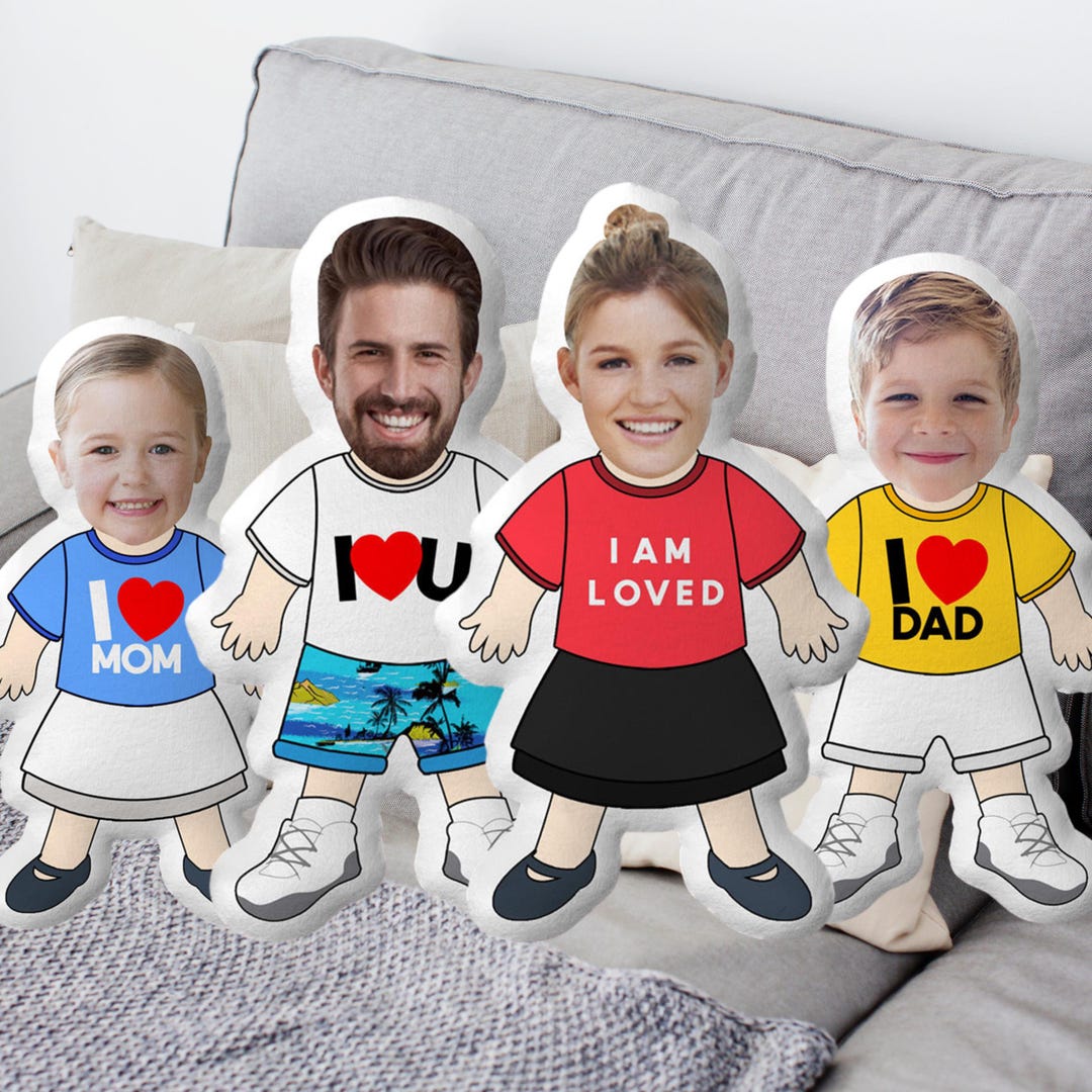 Custom Face Pillow: Personalized Photo Gift, Room Decor - Etsy