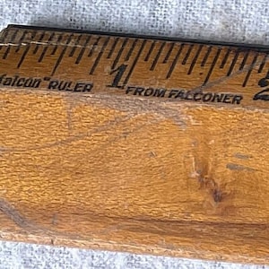 Vintage Falcon 12 Inch Wood Ruler 1 1/2 Inches Wide by Falconer USA - Etsy