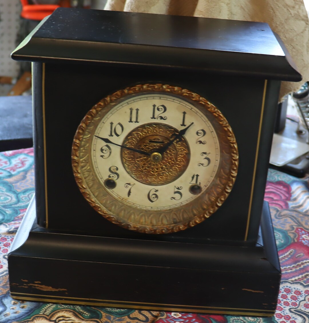 Vintage Ingraham Desk Top Clock With Pendulum No Key. Works. - Etsy