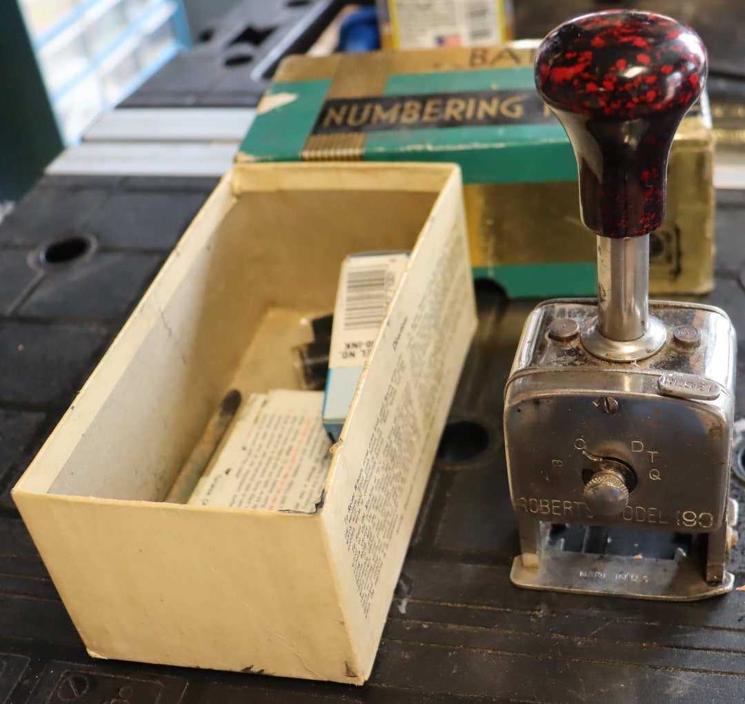 Vintage Roberts Model No 190 Numbering Machine in a Bates Box - Etsy