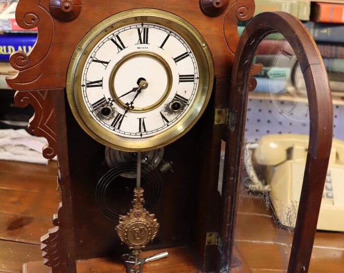 Vintage Gingerbread Mantle Clock the Boston by E. Gately and Company - Etsy