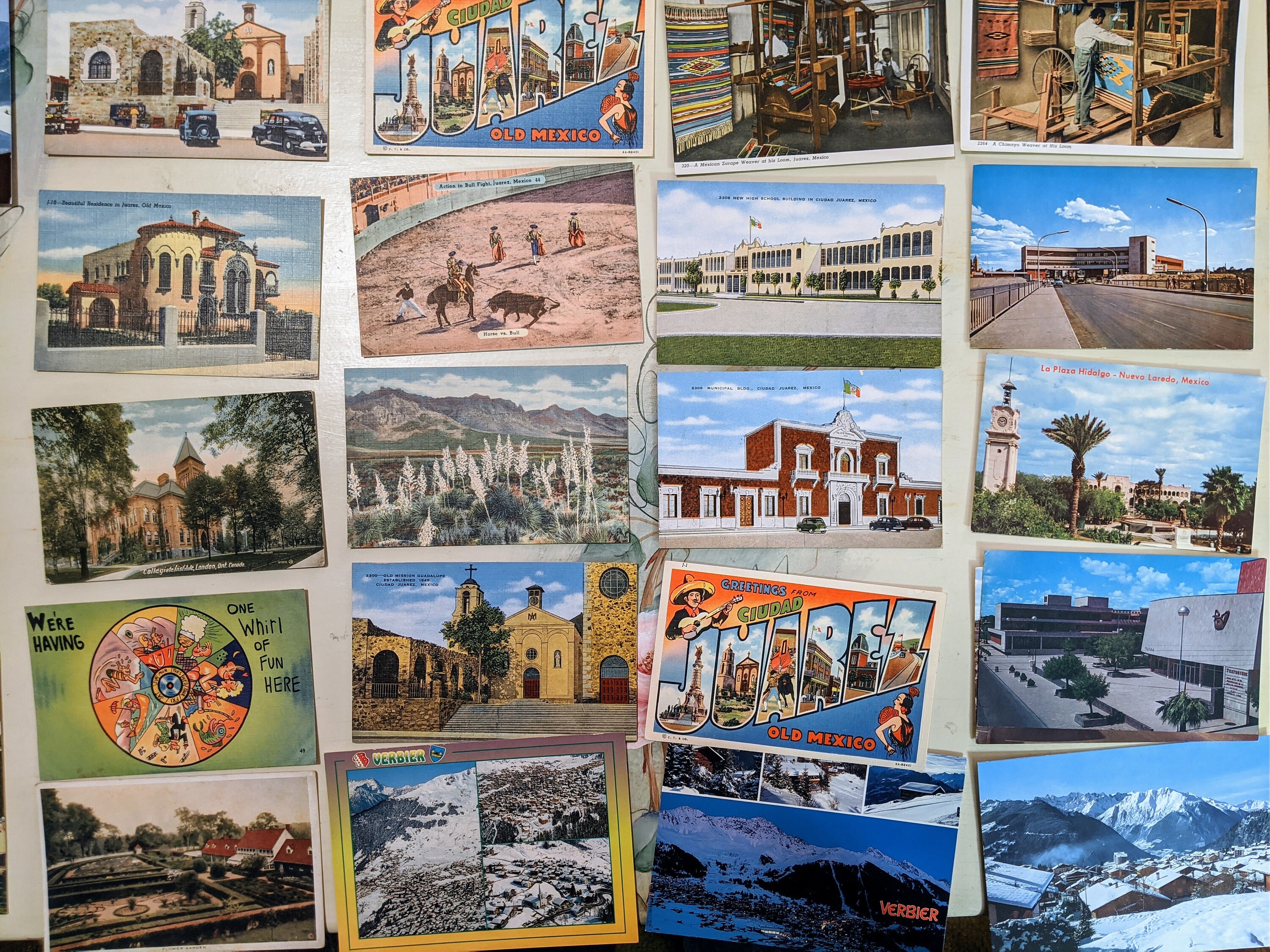 25 Vintage postcards about Mexico and other areas #13