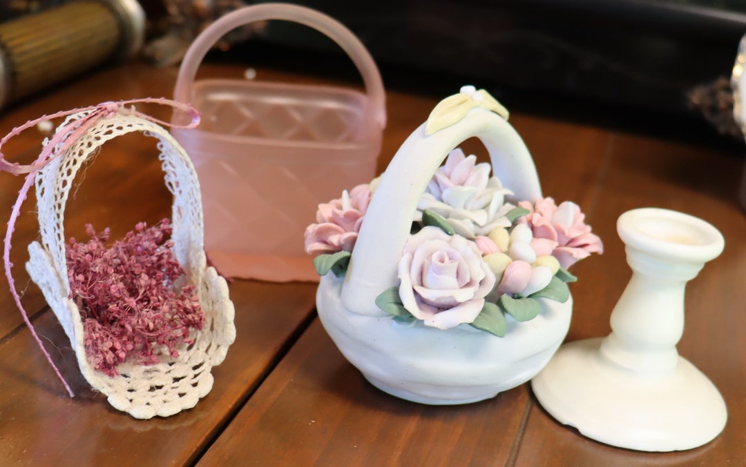 Vintage 4 Piece Table Top Basket Collection. - Etsy