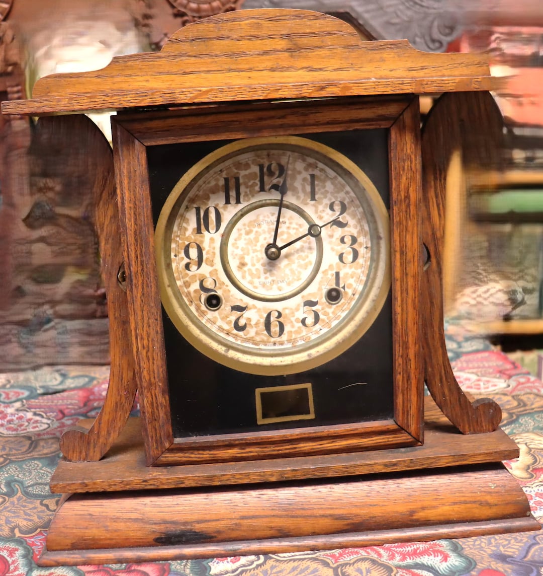 Vintage Oak Ingraham 8 Day Clock Clock Runs - Etsy