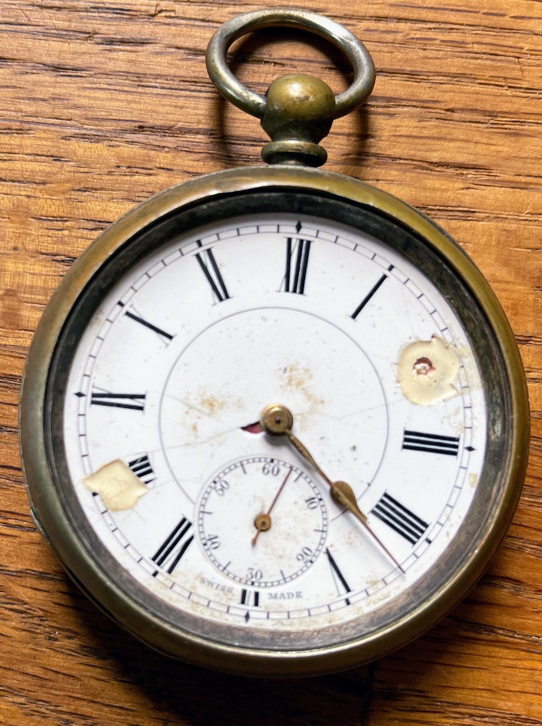 Vintage Key Wind Swiss Made Pocket Watch - Etsy