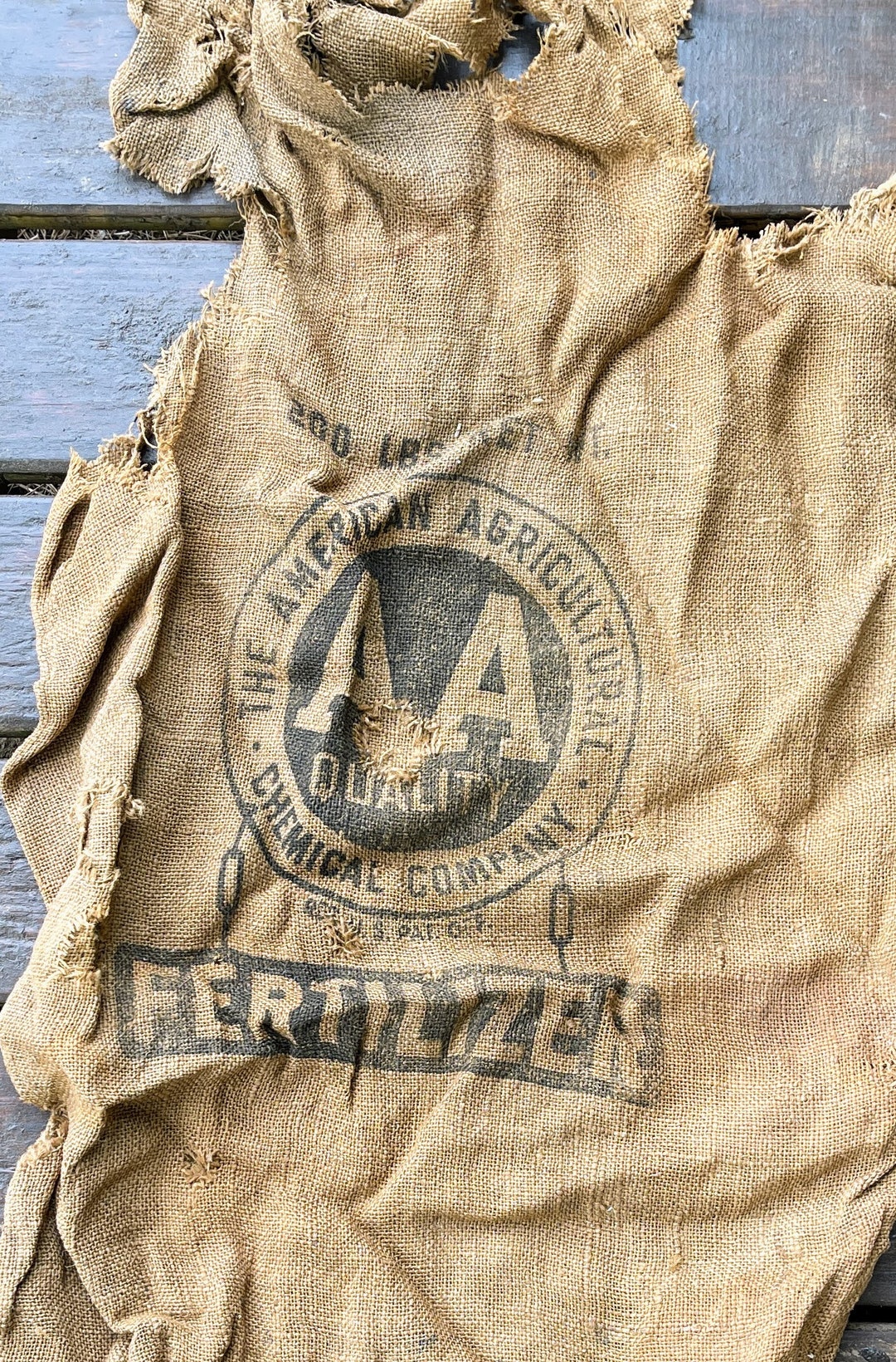 Vintage 36 by 24 Inches Burlap Sacks the American Agriculture Company ...