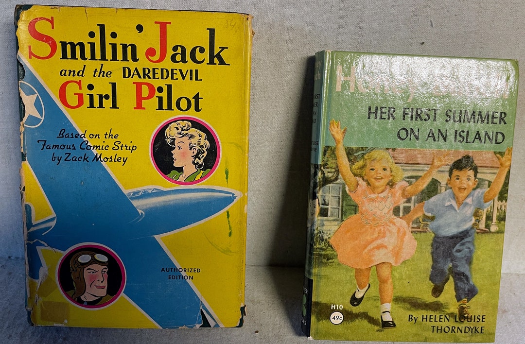 Vintage Pair of Kids Books Smiling Jack and the Daredevil Girl Pilot by ...