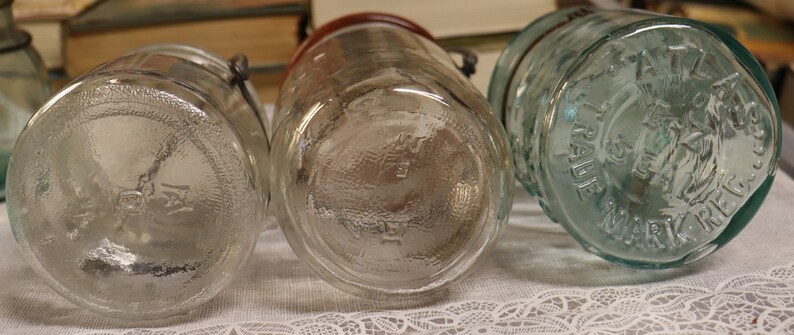 Vintage Group of 3 Different Atlas E-Z Seal Pints Jars - Etsy