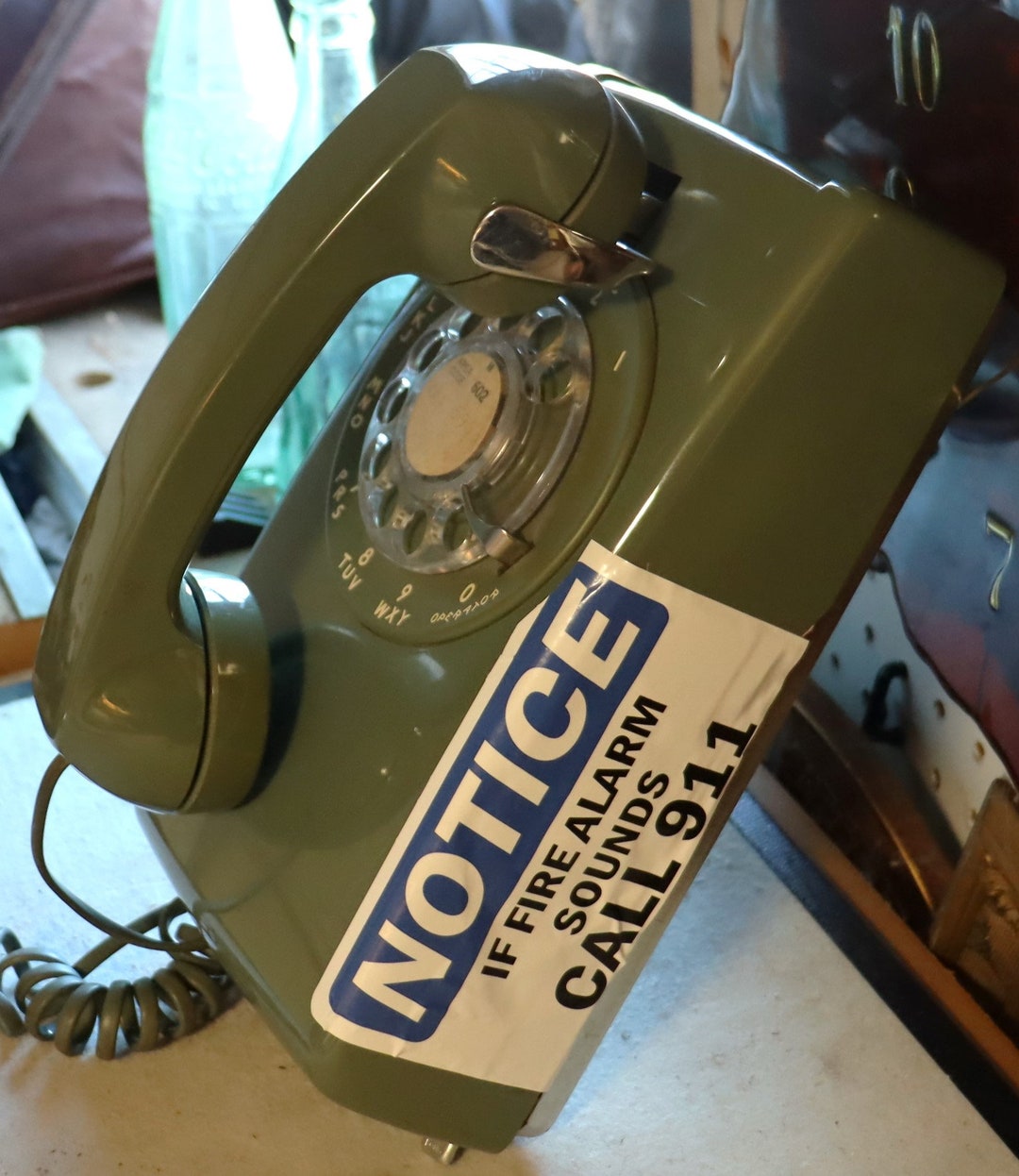 Vintage Green Wall Rotary Phone Bellwestern Electric 1980 Not - Etsy