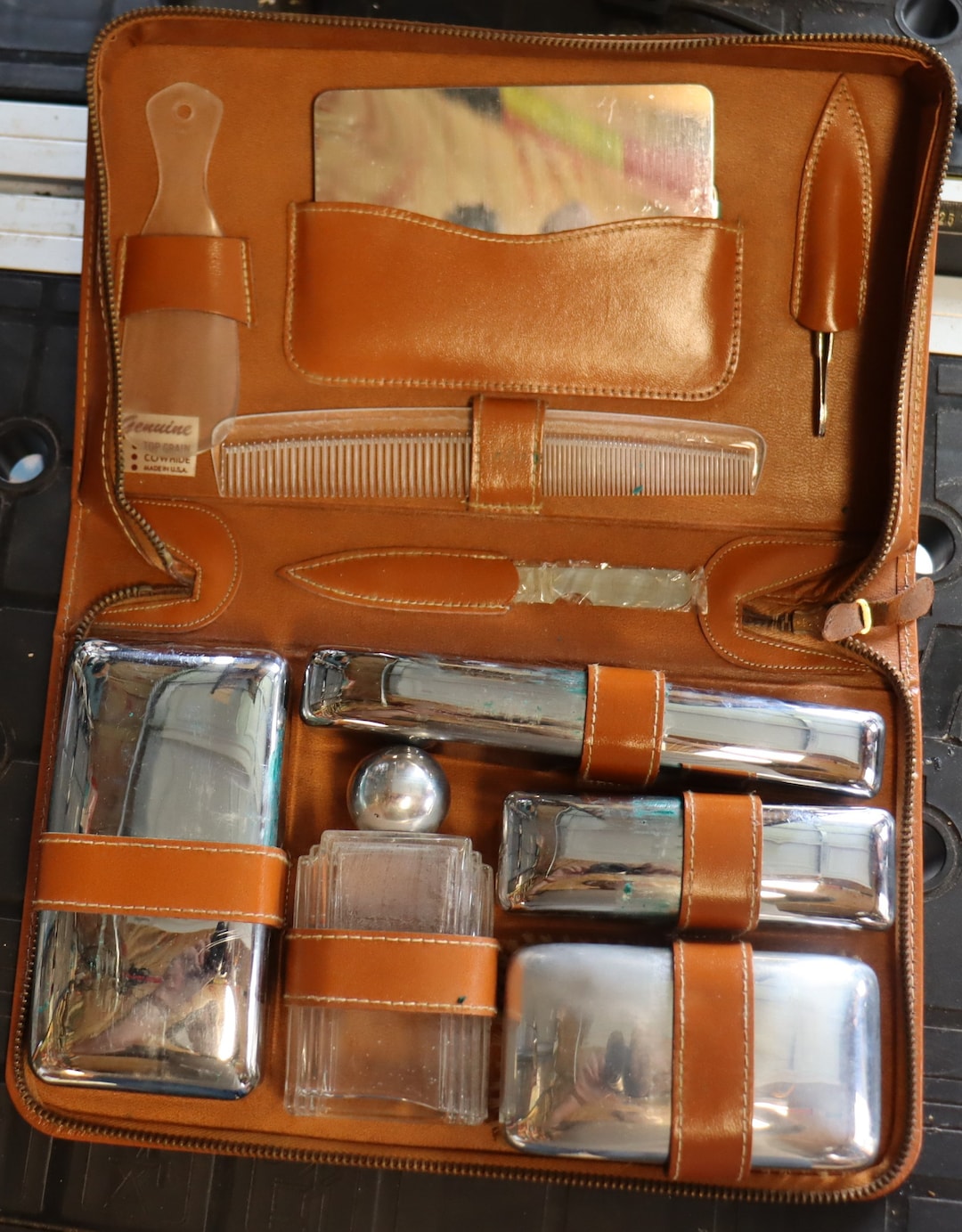Vintage Leather Grooming Kit - Etsy