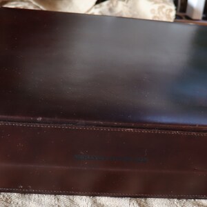 Vintage Franzen Briefcase Top Grain Burgundy Leather W/leather Handle ...