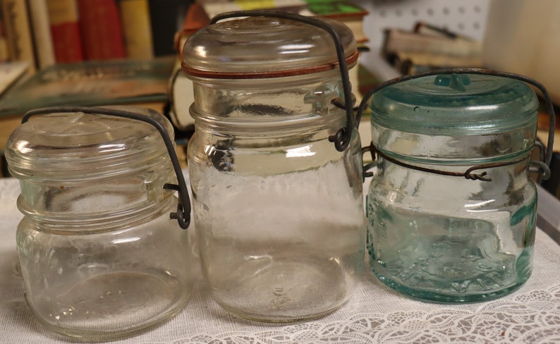 Vintage Group of 3 Different Atlas E-Z Seal Pints Jars - Etsy