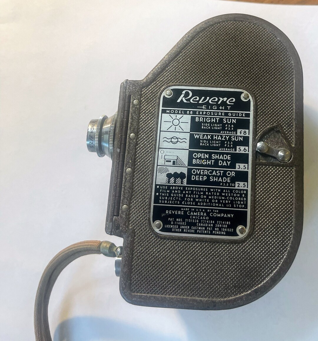 Vintage Revere Movie Eight Model #88 Camera - Etsy
